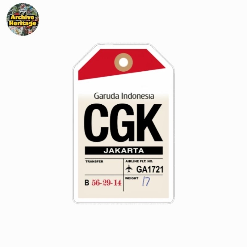 Jual sticker CGK Airport Jakarta Garuda Indonesia label luggage tag ...