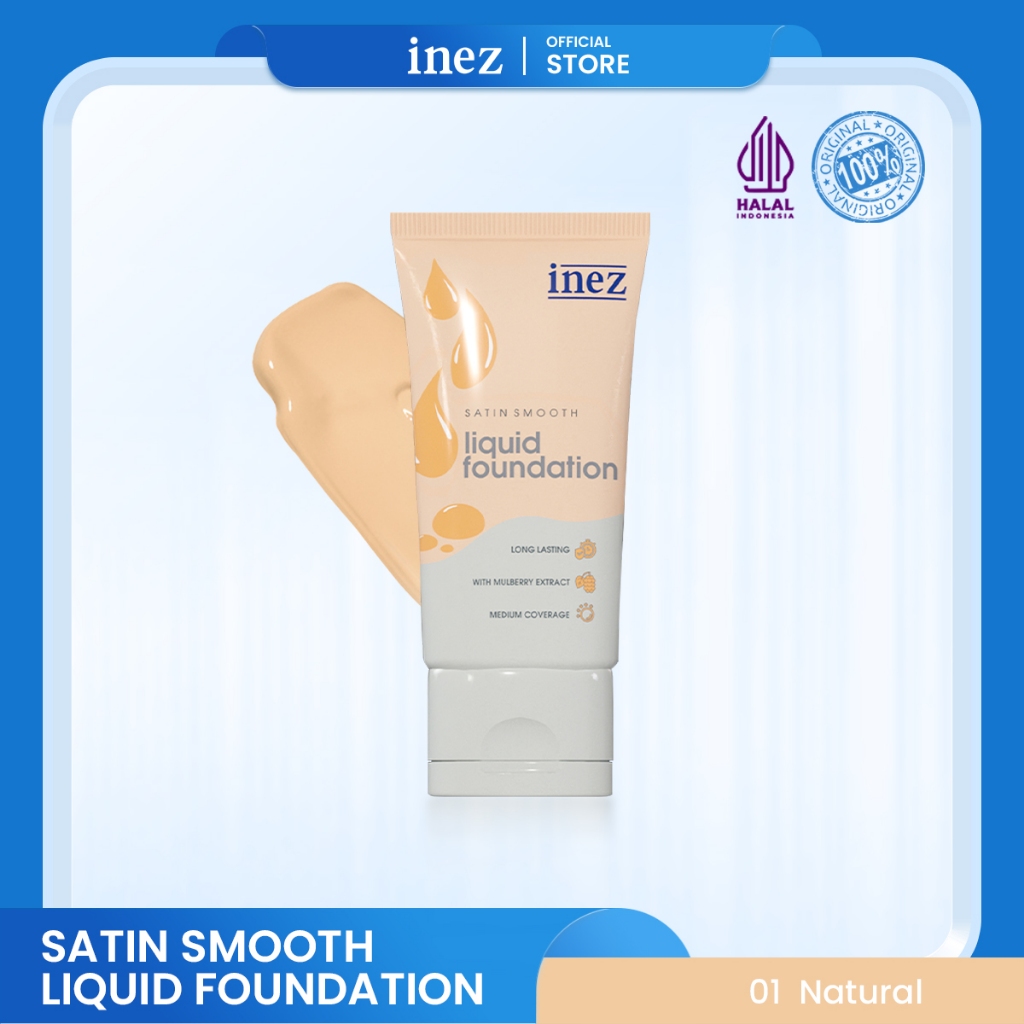 Jual Inez Cosmetics Satin Smooth Liquid Foundation | Shopee Indonesia