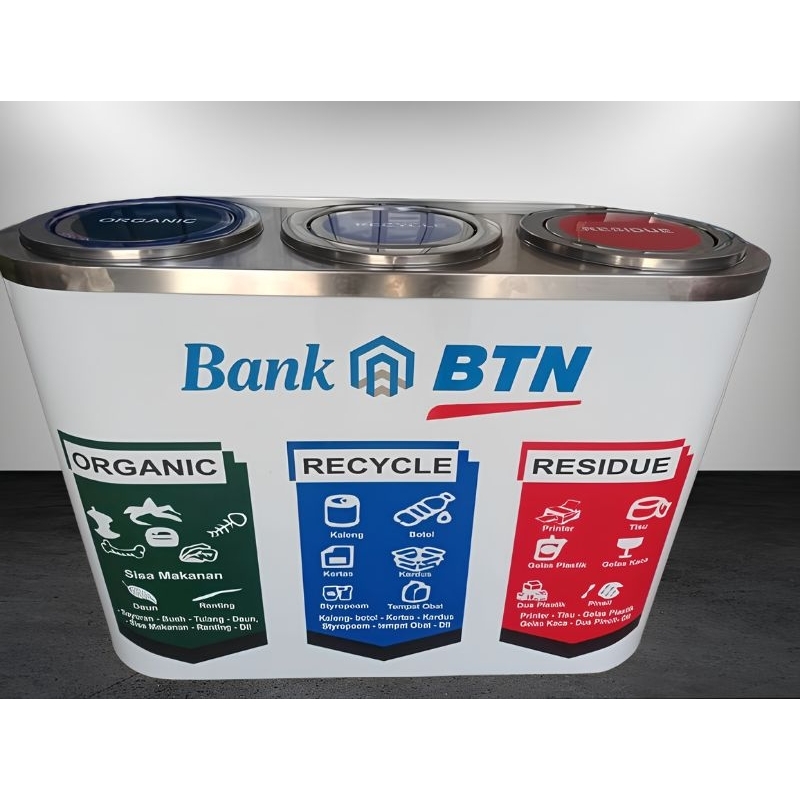 Jual TEMPAT SAMPAH STAINLESS KAPSUL 3IN1 PILAH MURAH FREE DESIGN GAMBAR ...