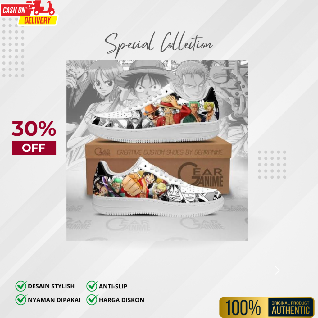 Jual Sepatu Laki laki Perempuan Anime One Pice LUFFY FAMILY | Shopee ...