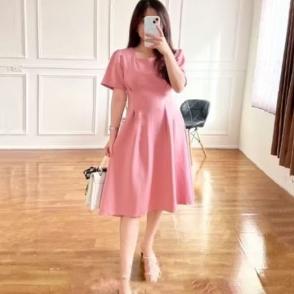 Jual Zivea/DRESS Crinkle Airflow Terbaru/DRESS mini Korean Style/DRESS Remaja Kekinian/Dress ...