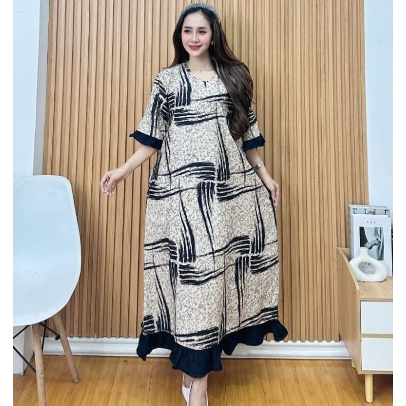 Jual NEW DASTER FUJI LEOPARD | GAMIS JUMBO | DRESS RAYON SUPER GRADE A ...