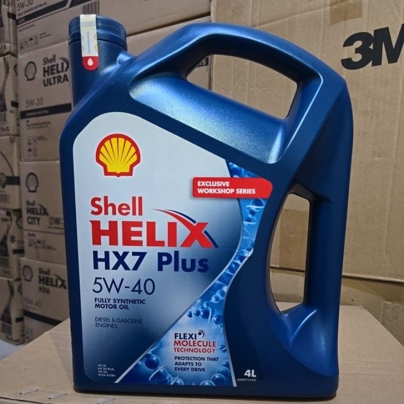 Jual OLI SHELL HELIX HX7 PLUS 5W-40 4 LITER GALON OliMesin Shell Helix ...