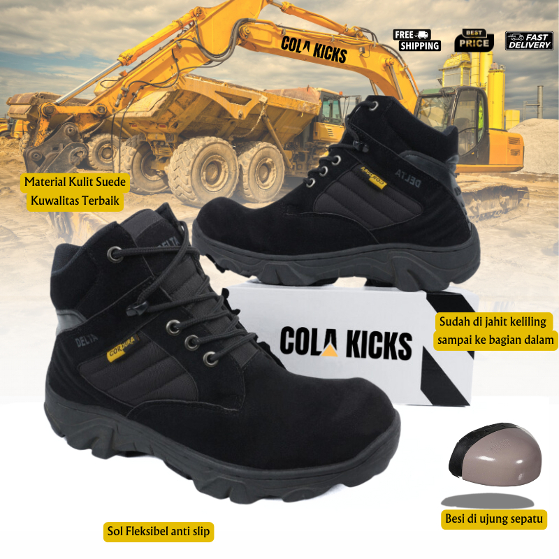 Jual Sepatu Safety Pria Boots Tactical Milliter Sepatu Safety Ujung ...