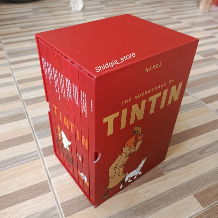 Jual The Adventures Of TINTIN 1 set (isi 8 buku ) Volume 1 2 3 4 5 6 7 8 Komik TINTIN set Box ...