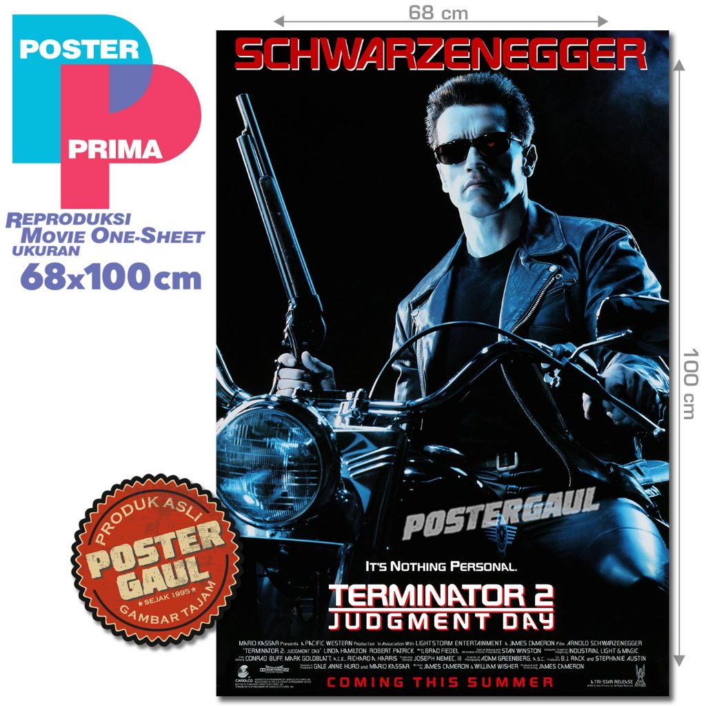 Jual Poster Prima Reproduksi Movie One-Sheet TERMINATOR 2 : JUDGMENT ...