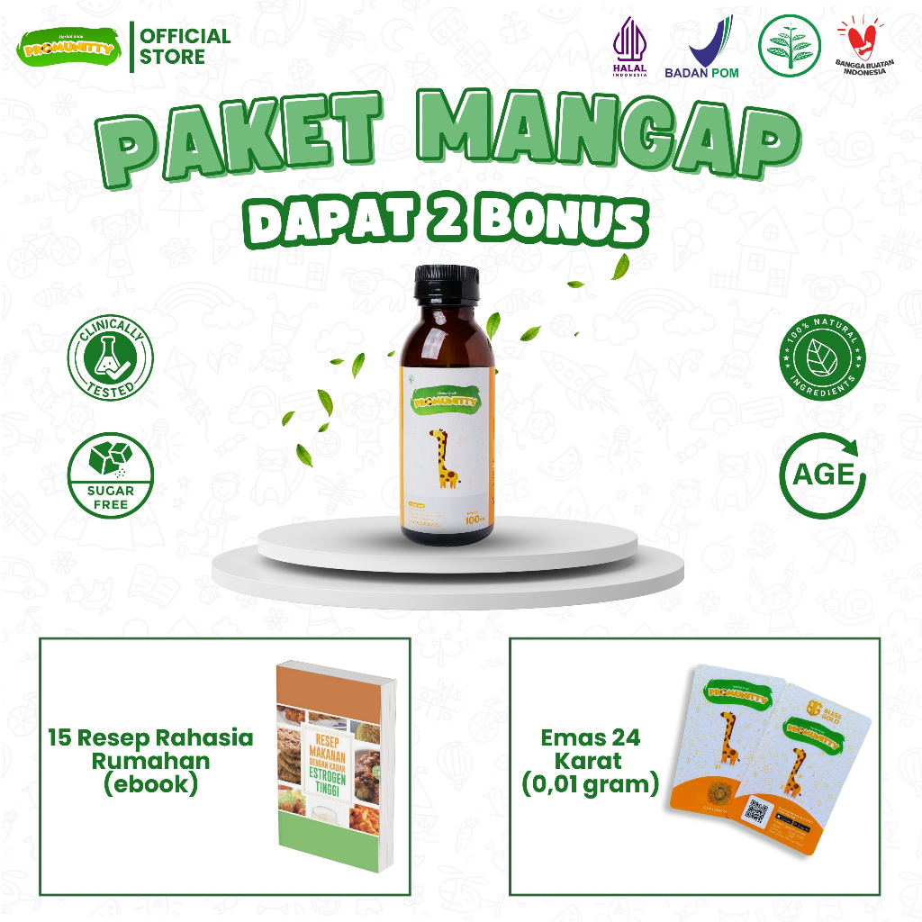 Jual Promunitty Madu Probiotik Herbal Suplemen Anak Botol 100ml 1 Botol ...