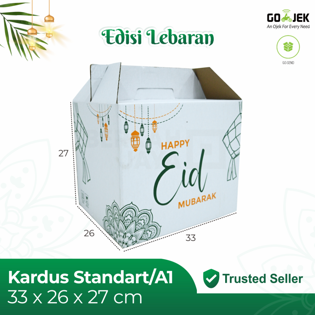 Jual Box Parcel Idul Fitri (33 x 26 x 27 cm) (Jinjing) Karton/Polos ...