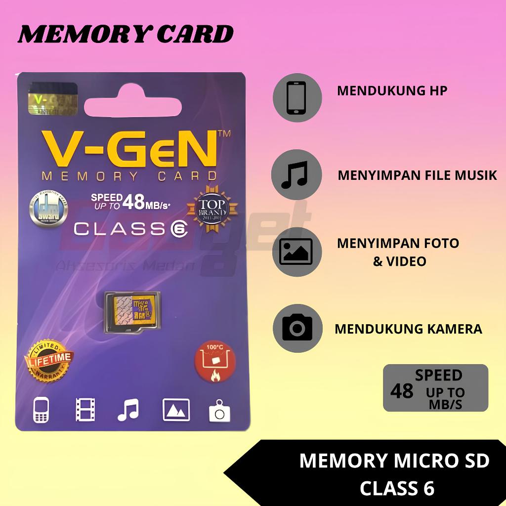 Jual Kartu Memory Card VGEN MMC Handphone 4GB 8GB 16GB Class6 BEST ...