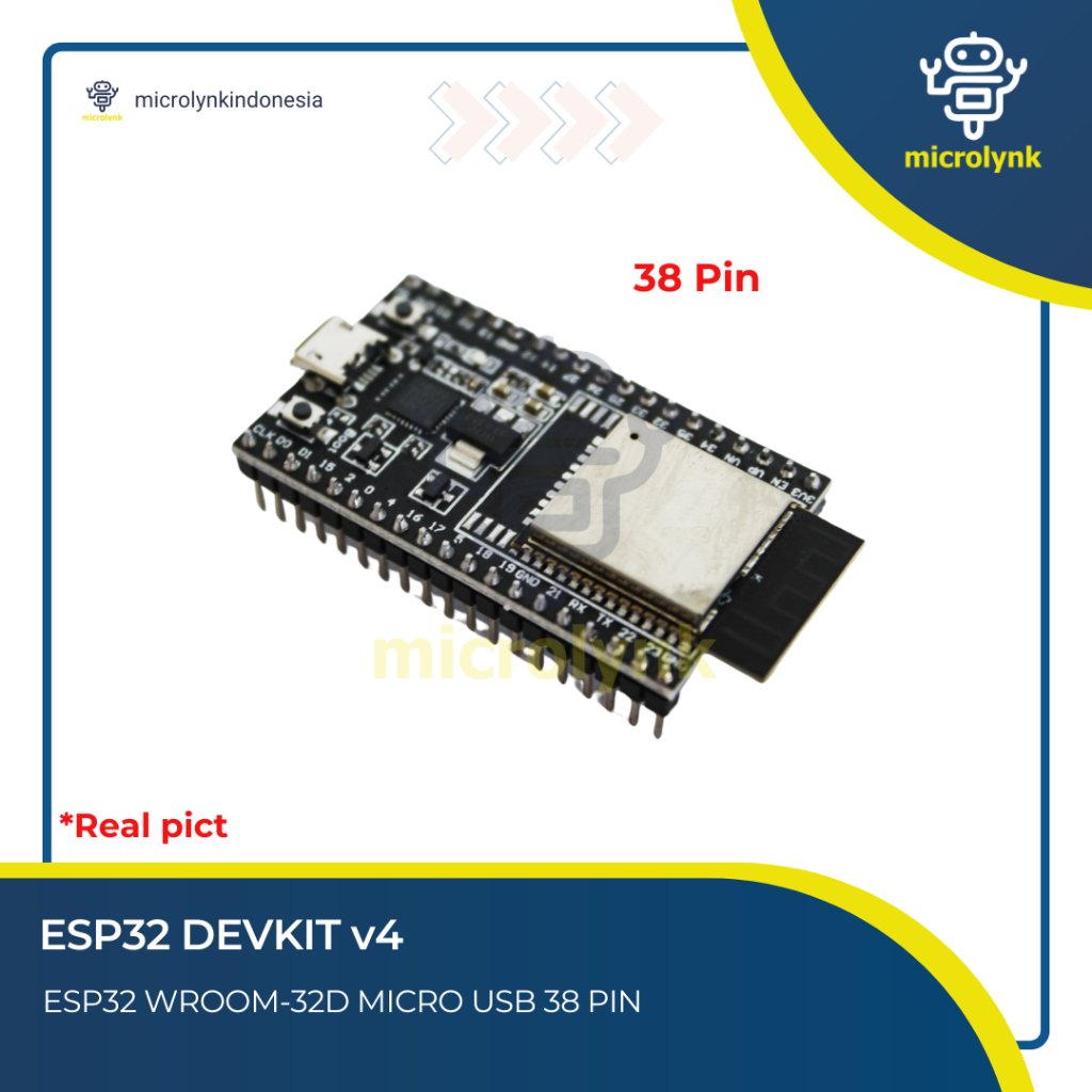 Jual ESP32 ESP-32 DEVKITC V4 WROOM-32D WIFI BLUETOOTH DEVELOPMENT BOARD MICRO USB | Shopee Indonesia