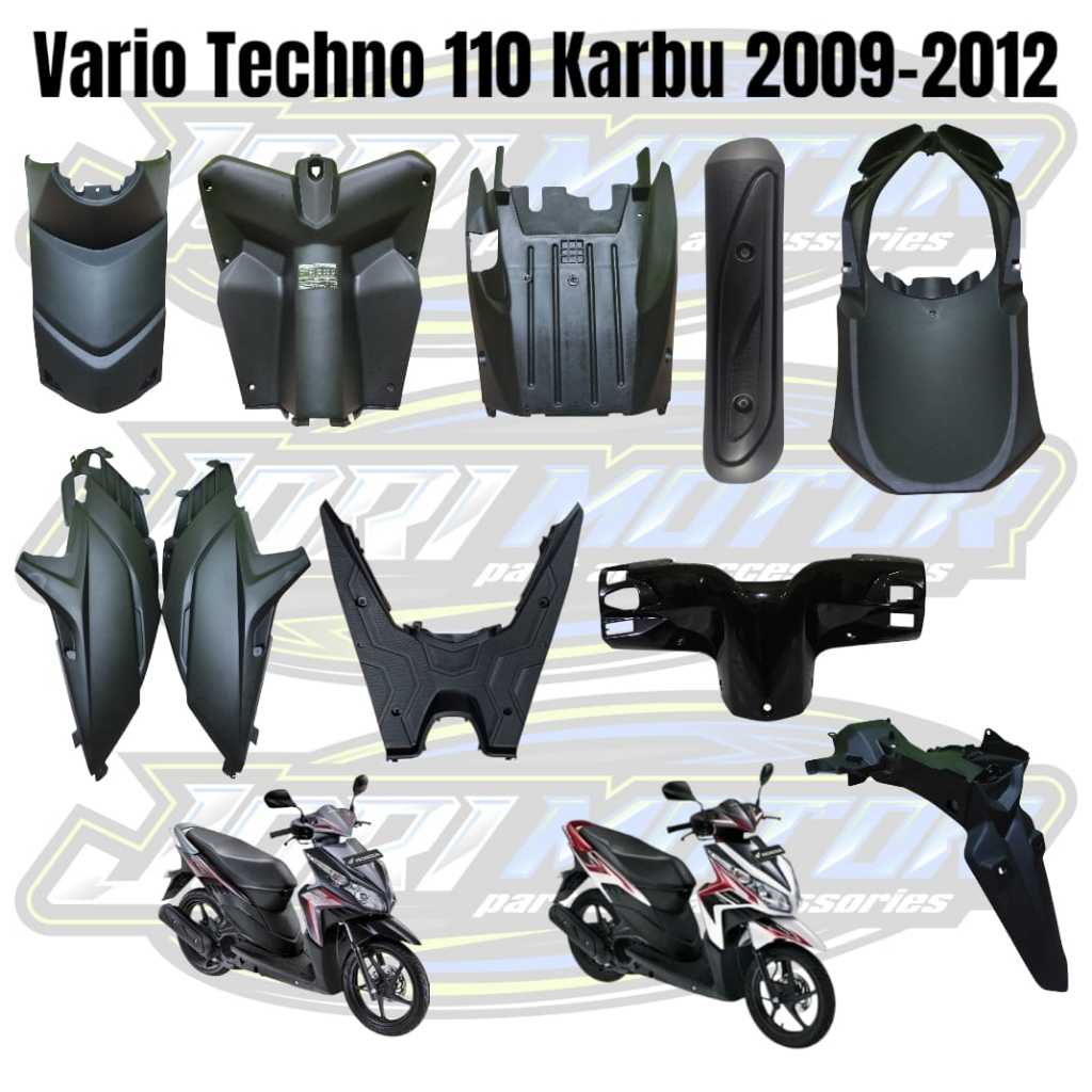 Jual Full Kasar Set Cover Body Honda Vario Techno 110 Karbu 2009 2010 ...