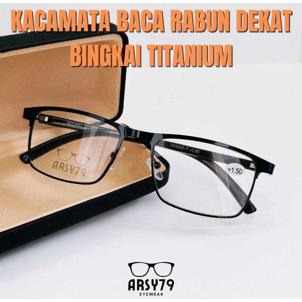 Jual Kacamata Rabun Dekat Bingkai Titanium Kacamata Baca Plus Single ...