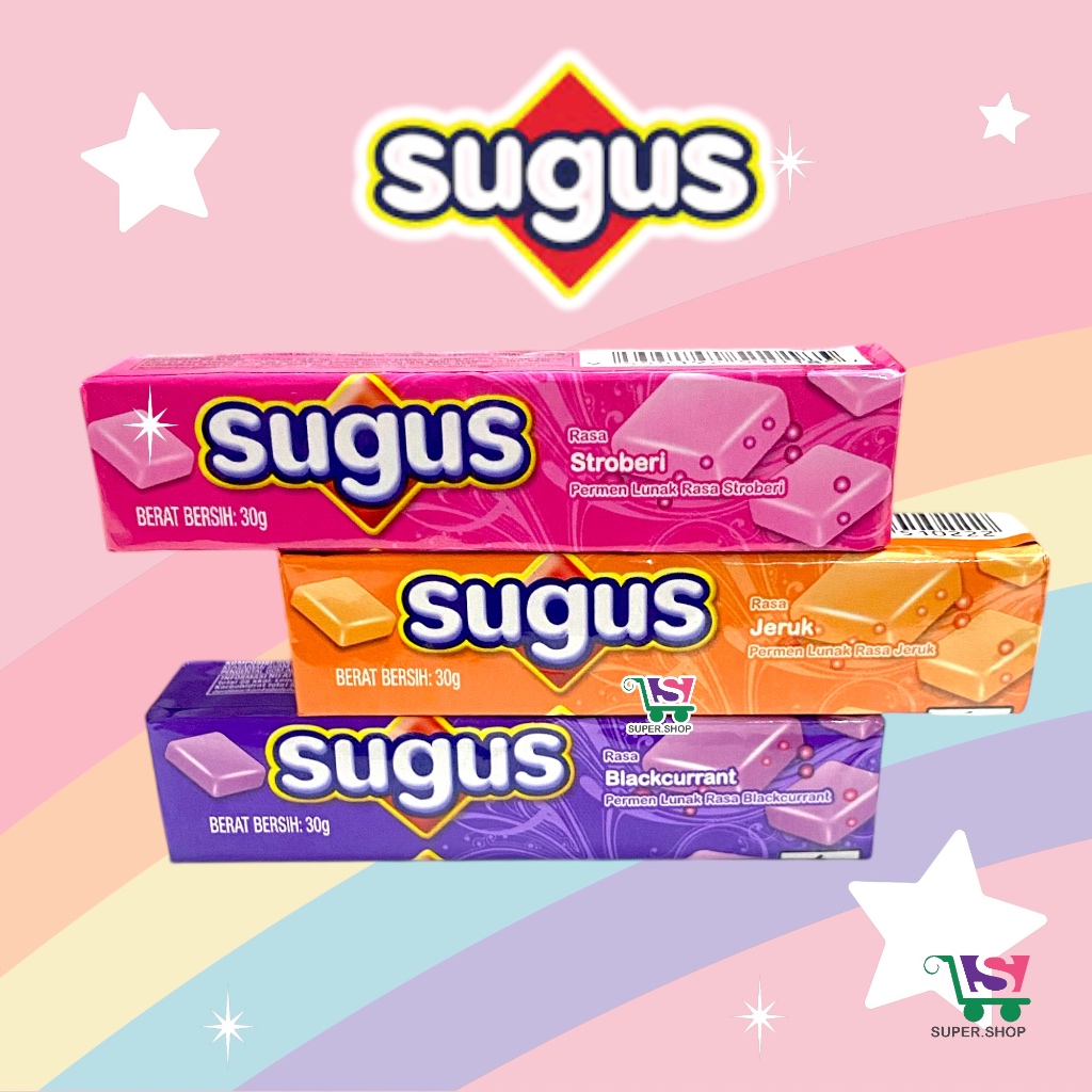 Jual SUGUS Permen Lunak Rasa Buah Stik Jadul 30 Gram | Shopee Indonesia