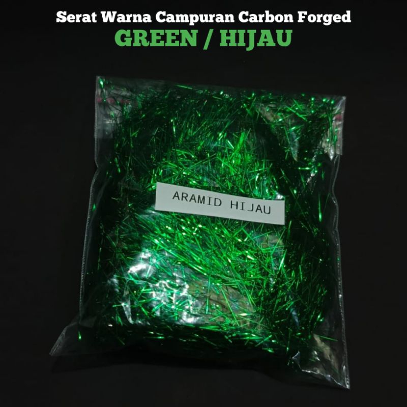 Jual Serat Warna Metalik Campuran Carbon Forged Green Hijau | Shopee ...