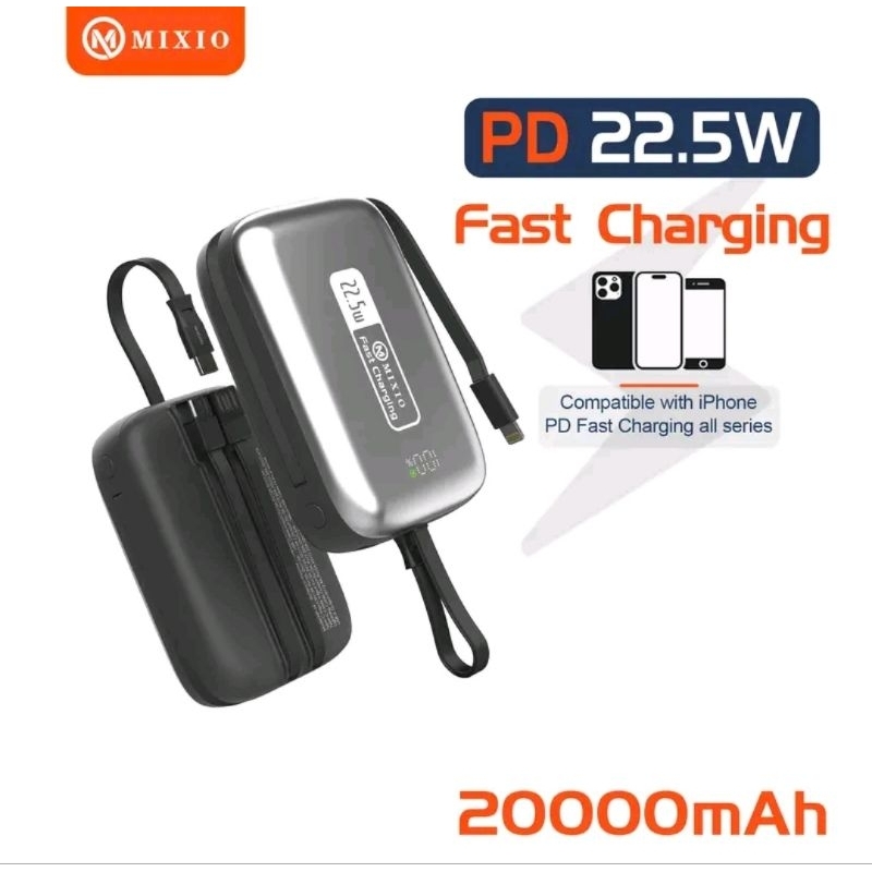 Jual MIXIO MP-14 20000mAh Small powerbank mixio mp14 warna ungu ...