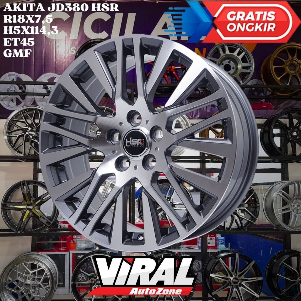 Jual Velg Mobil Ring 18 HSR AKITA R18 UNTUK ALPHARD , INNOVA , ALMAZ , NAV1 | Shopee Indonesia