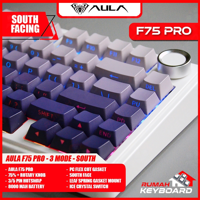 Jual AULA F75 PRO - 75% Compact - 3 Mode - Gaske Mount - RGB - PBT ...