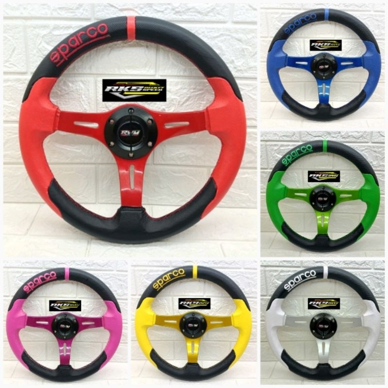 Jual Stir Setir mobil racing universal semua mobil ukuran 13'inci model ...
