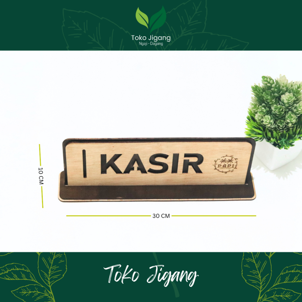 Jual JIGANG - Signage Kasir Kayu | Papan Penanda Kasir Custom Logo Dan ...