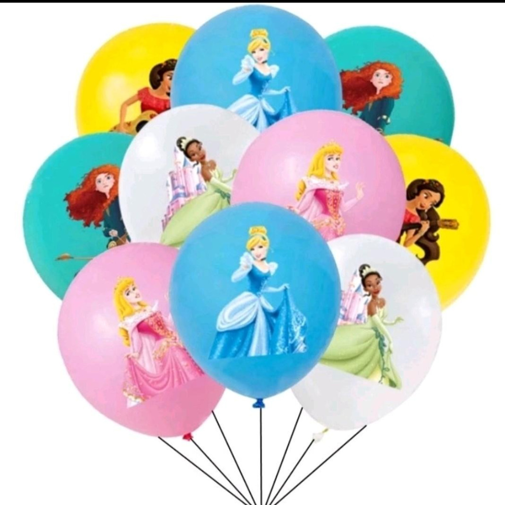 Jual Balon bulat karakter princess jasmine aurora cincin wedding balon ...