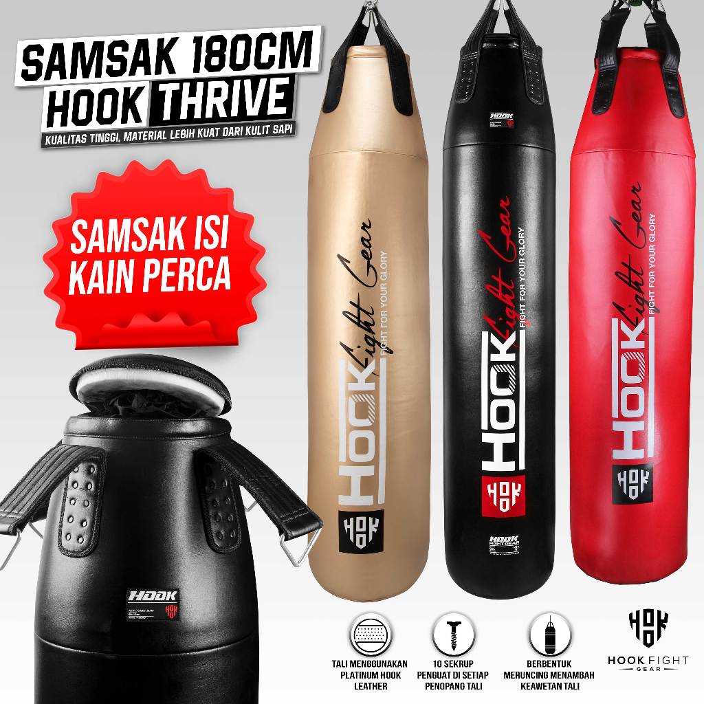 Jual Samsak Tinju Muay Thai Hook 180cm, Sansak Isi hoolk Tinju ...