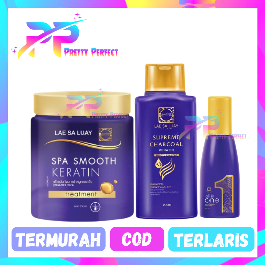 Jual Lae Sa Luay Hair Spa Smooth Keratin Hair Mask / Shampoo / Serum ...