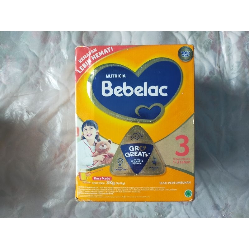 Jual Bebelac 3+ Madu 3kg REJECT KEMASAN | Shopee Indonesia