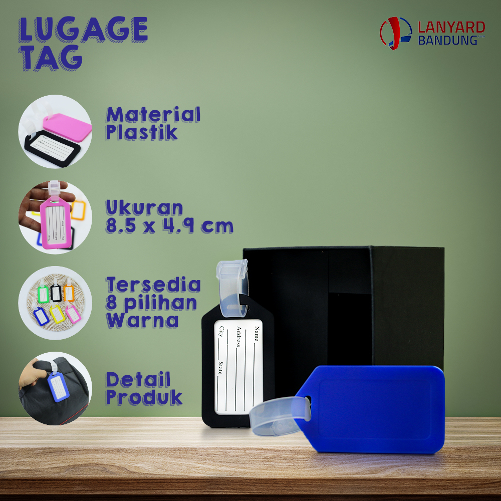 Jual luggage tag gantungan Koper Tas Label Nama name tage Bahan Plastik ...