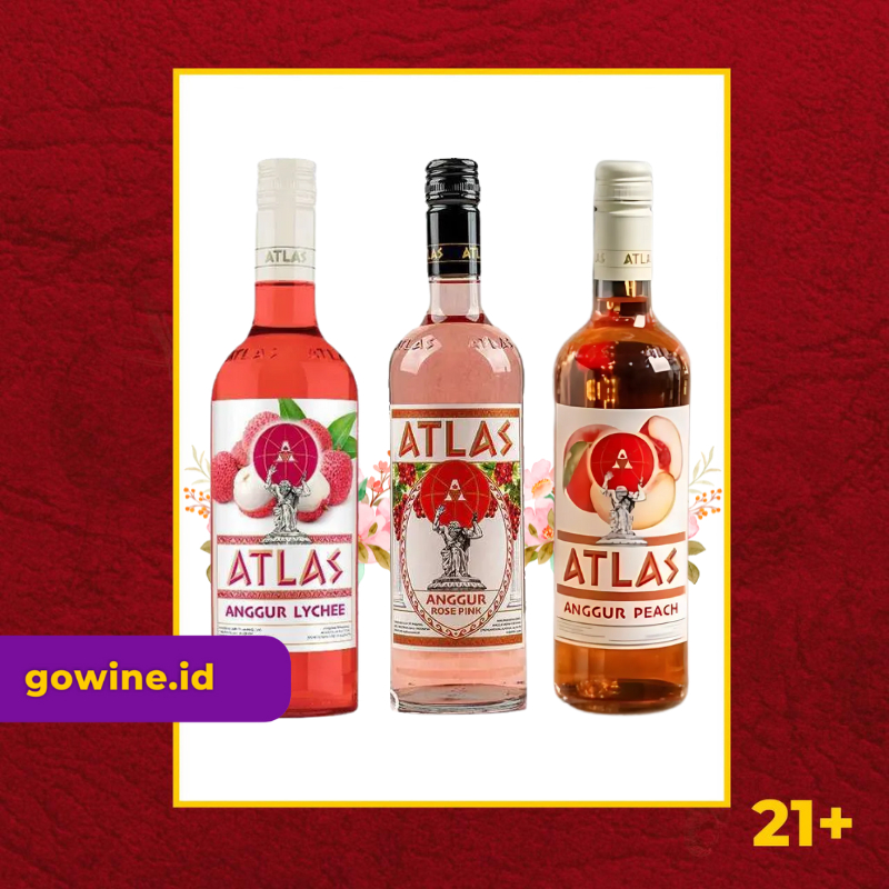 Jual Anggur Atlas Rose - Lychee - Peach Wine 620ml - Lokal Wine (ORI ...