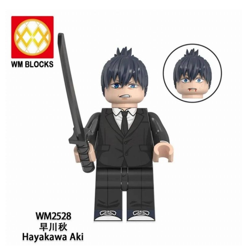Jual Mini Action Figure Hayakawa Aki Anime Chainsaw Man Brick Mainan ...