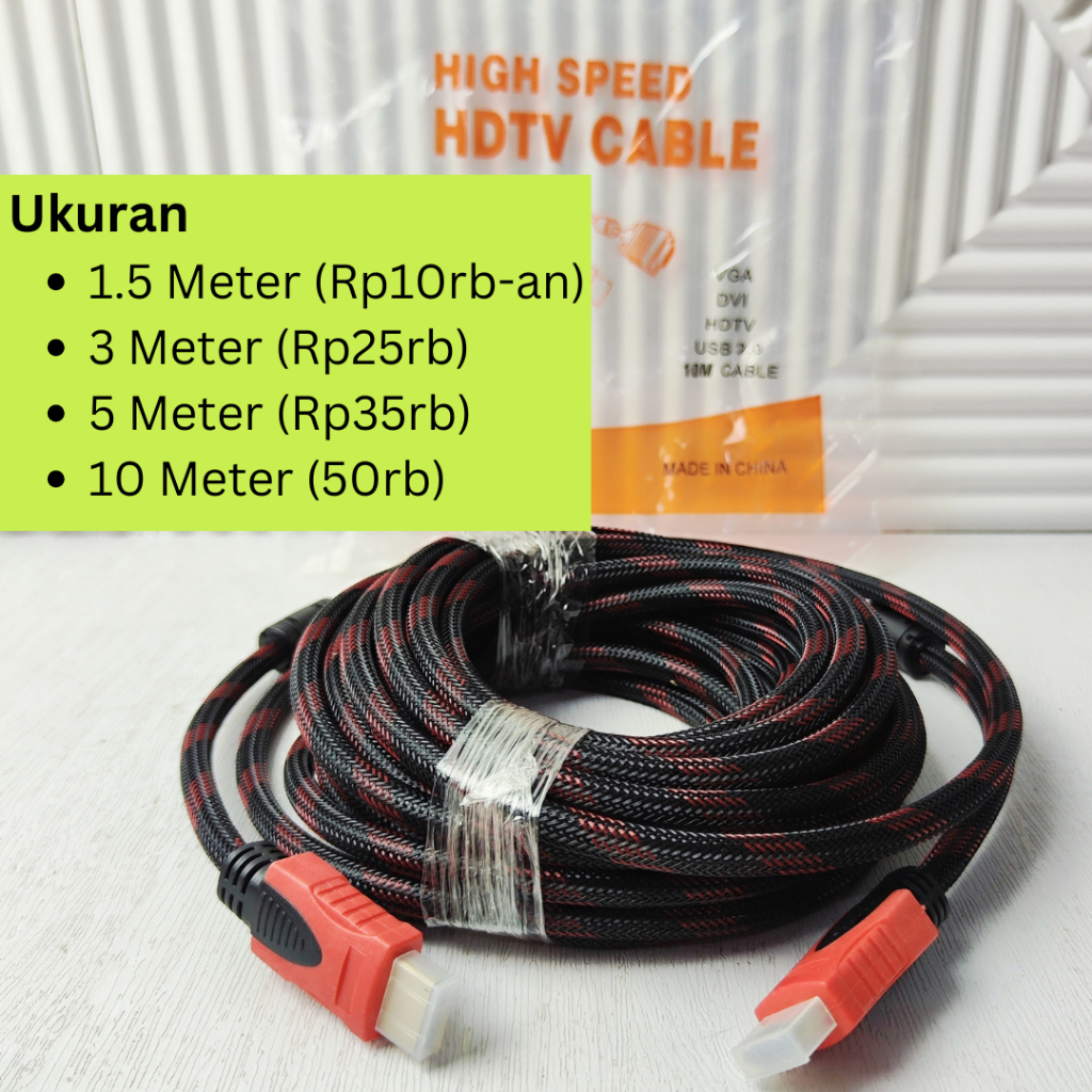 Jual Kabel HDMI 1.5 Meter / 3 Meter / 5 Meter / 10 Meter / 15 Meter ...