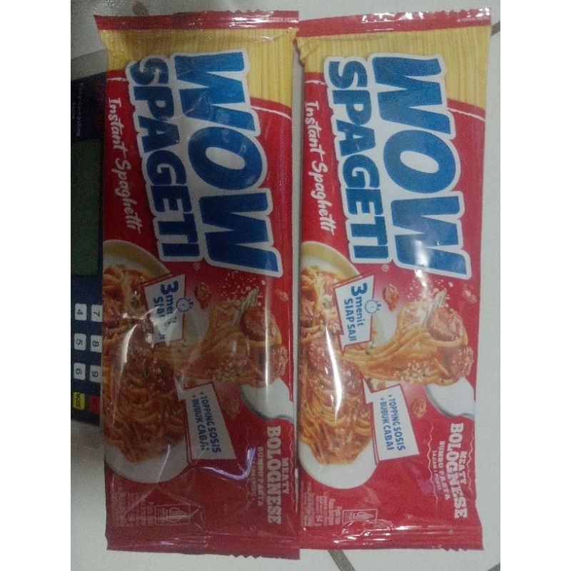 Jual instan spaghetti WOW SPAGHETTI rasa bolognese berat bersih 84g harga jual satuan | Shopee ...