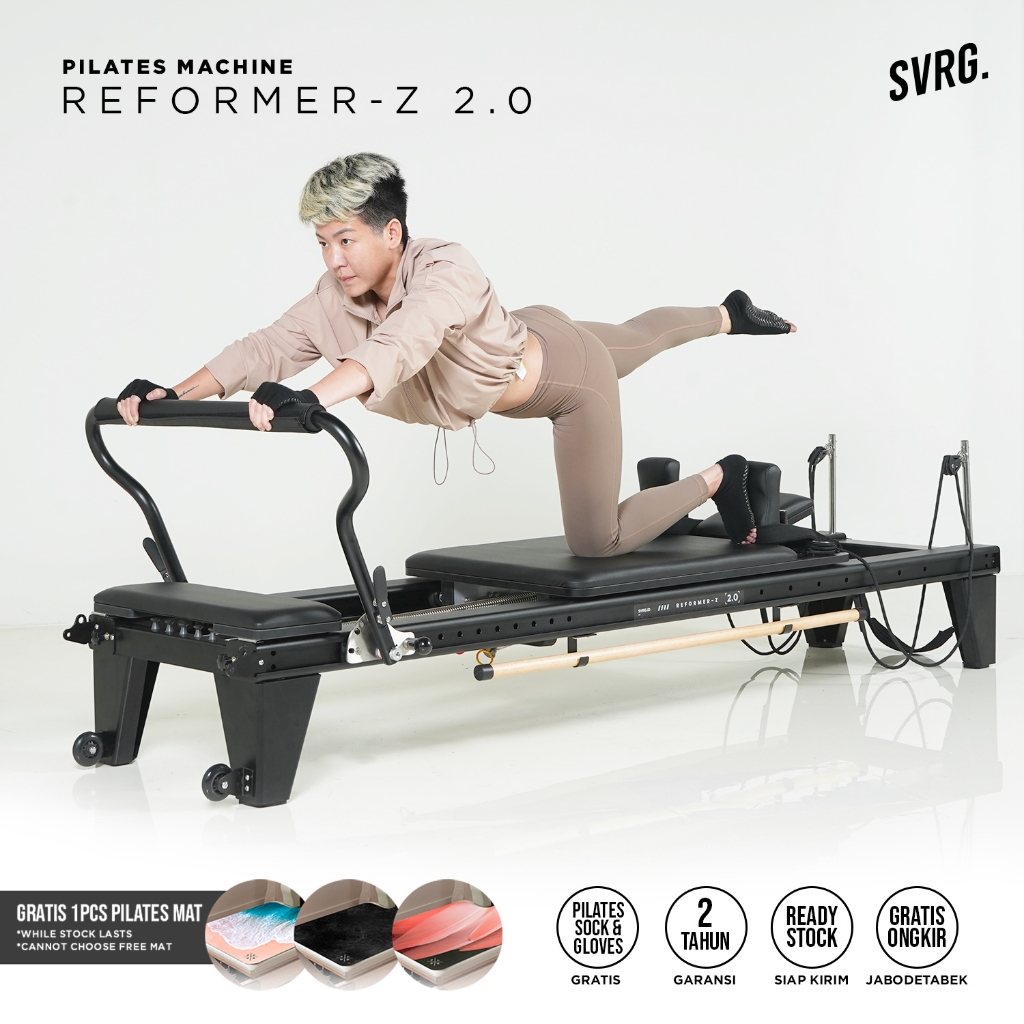 Jual SVRG Pilates Reformer Z 2.0 - Black Series - Alat GYM - Alat ...