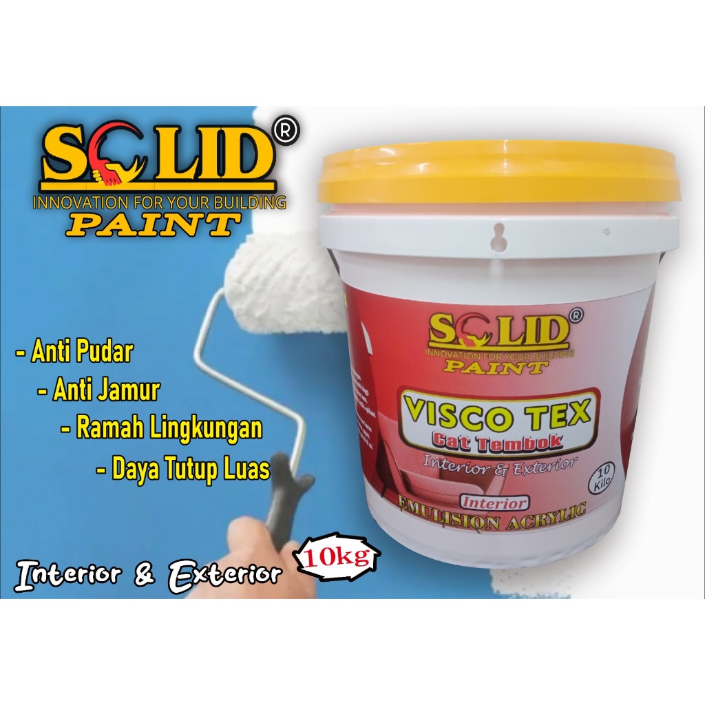 Jual Cat Tembok Interior visco Tex 10 Kilo - Solid Piant | Shopee Indonesia