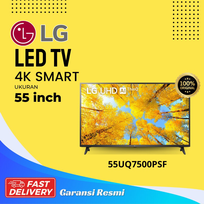 Jual LED TV LG 55 Inch / 4K SMART TV UHD 55UQ7500PSF Garansi Resmi ...