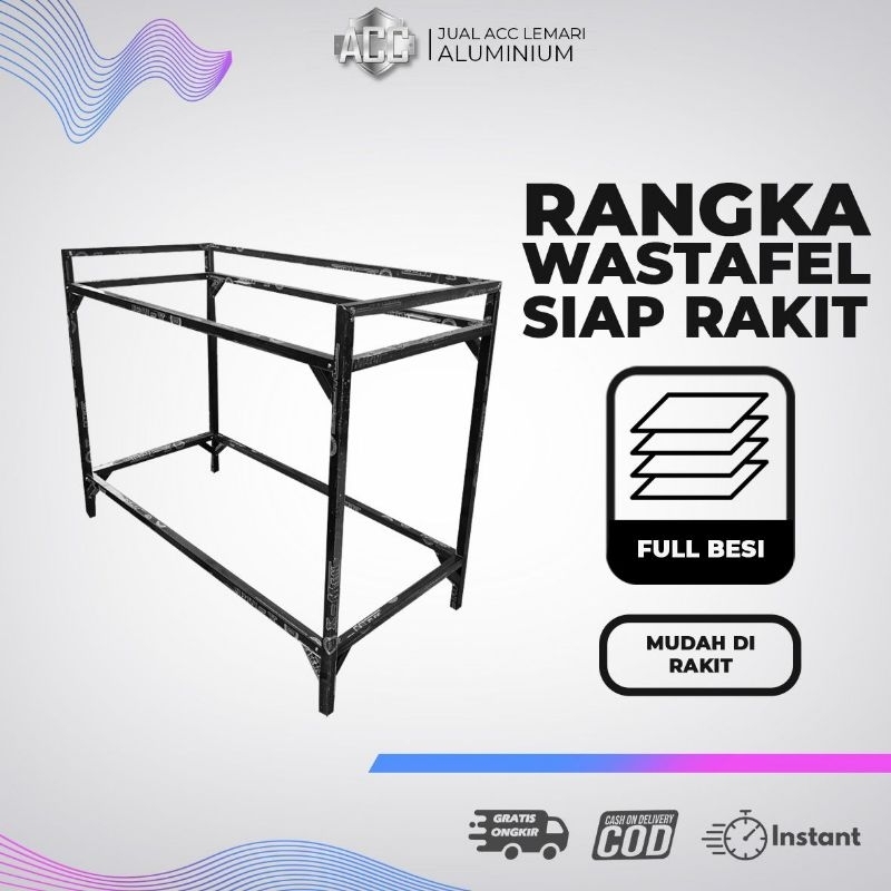 Jual rangka wastafel 75cm 86cm 96cm siap di rakit (HARAP BACA DESKRIPSI ...