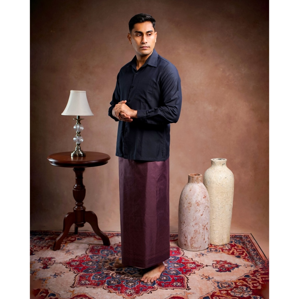 Jual Sarung Batik Adam Ekslusif Modern Tradisional Warna Merah Keunguan ...