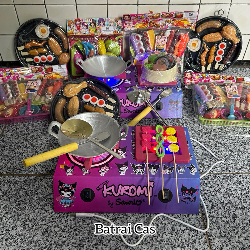 Jual Mainan Set Kompor Bakaran Mainan Masak Masakan KUROMI Set Wajan ...