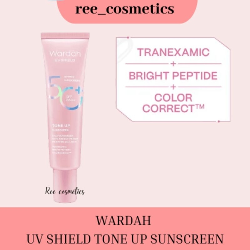 Jual WARDAH UV Shield Tone Up Sunscreen SPF 50+ PA+++ 30ml | Sunscreen ...