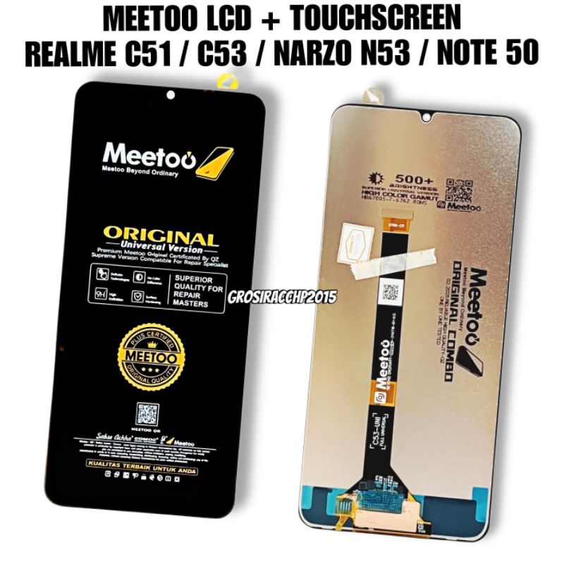 Jual MEETOO LCD + TOUCHSCREEN COMPATIBLE FOR REALME C51 / C53 / NARZO N53 / NOTE 50 BLACK ...
