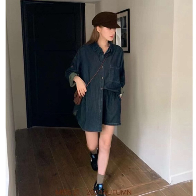 Jual JULIA SET DENIM lengan panjang | Shopee Indonesia