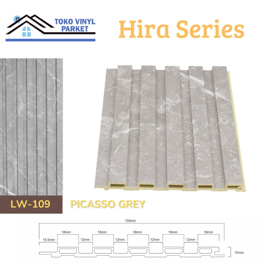 Jual wpc wall panel / pvc panel dinding motif marmer LW-109 Picasso ...