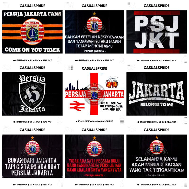 Jual Bendera Murah Persija Jakarta The Jack Casuals Ultras Curva Nord ...