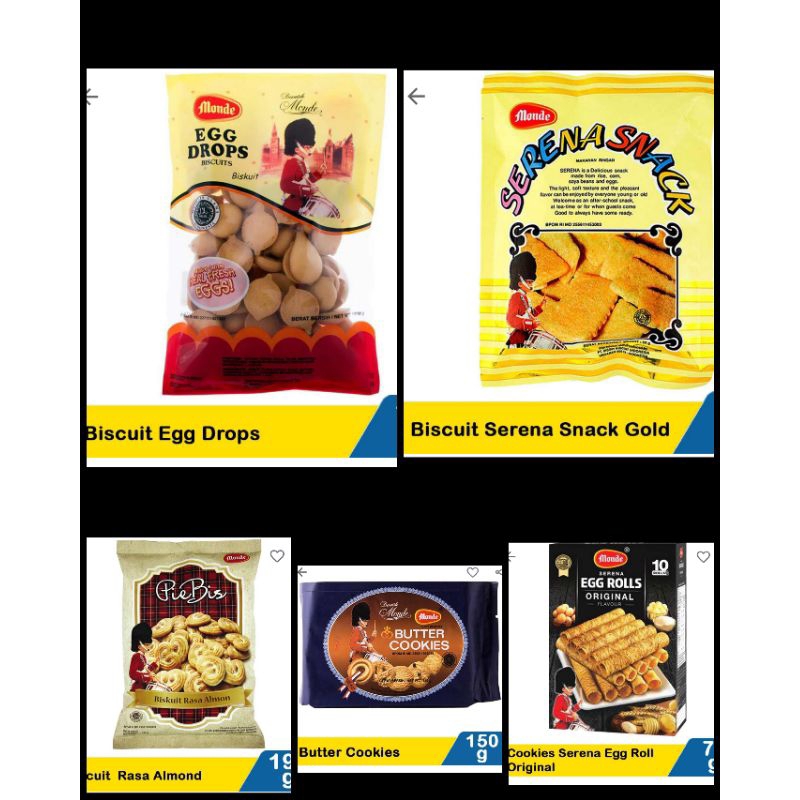 Jual Aneka biskuit monde eggdrop serena jajan lebaran murah | Shopee ...