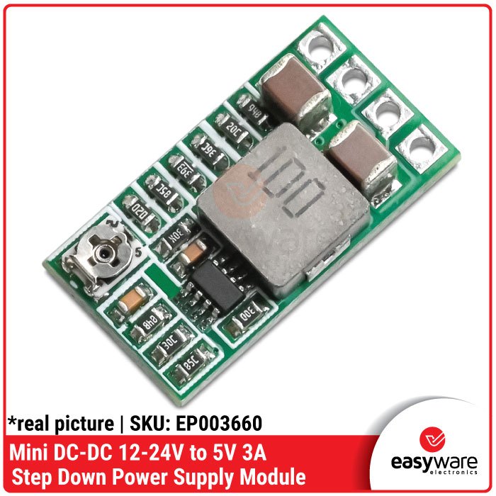 Jual Mini DC-DC 12-24V to 5V 3A Step Down Power Supply Module | Shopee Indonesia