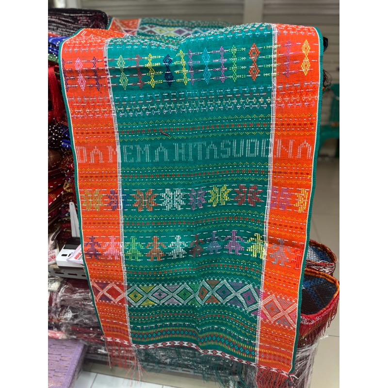 Jual Ulos Sadum tenun tangan asli full motif full payet marun sisi ...