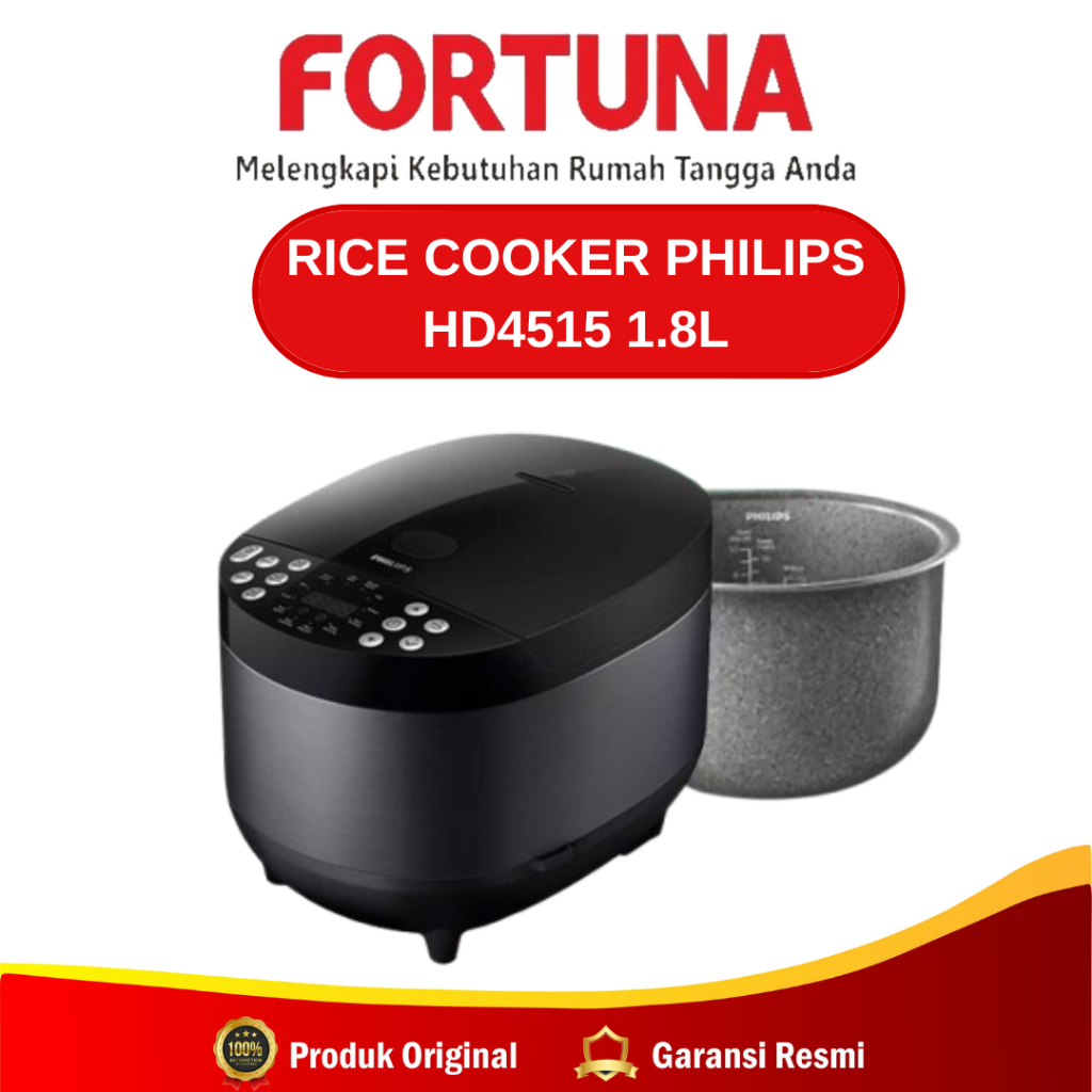 Jual Philips Digital Rice Cooker 1.8 L HD4515/92 Hitam | Shopee Indonesia