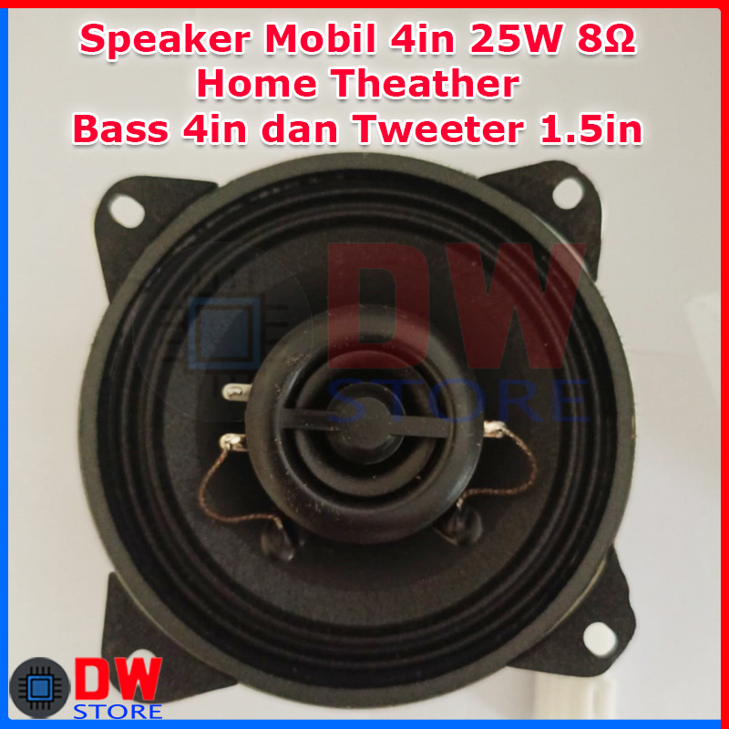 Jual Speaker Mobil 4 inch 4in 4 in 25W Car Speaker Dual Bass and ...