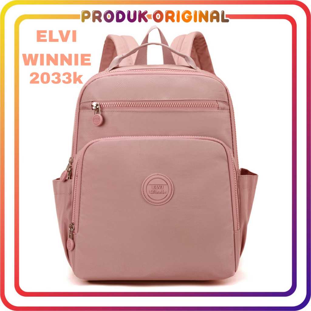 Jual Elvi winnie ori - Tas ransel Laptop Elvi winnie 2033k nilon anti air muat laptop 13in tas ...