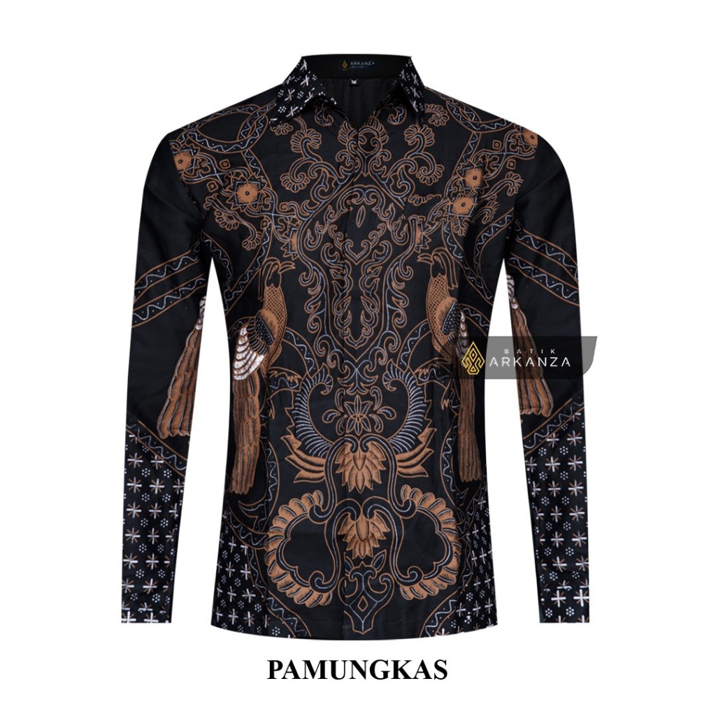 Jual BATIK ARKANZA Motif PAMUNGKAS Hem Atasan Kemeja Baju Batik Pria Cowok Laki Slimfit Full ...
